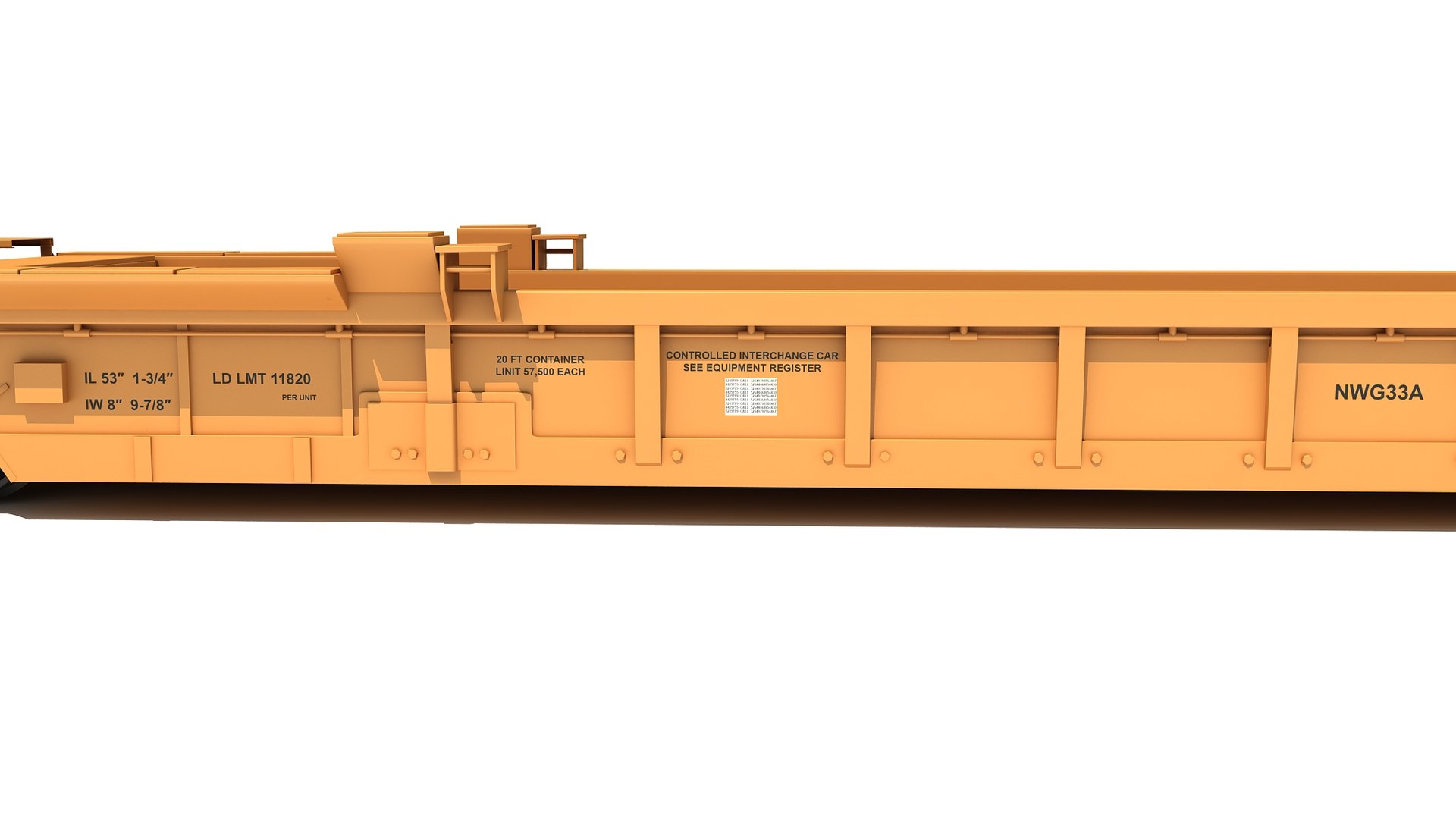 Railroad Double Stack Car 3D Model - TurboSquid 1615934