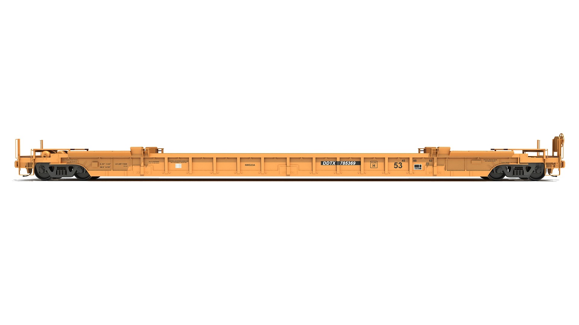 Railroad Double Stack Car 3D Model - TurboSquid 1615934