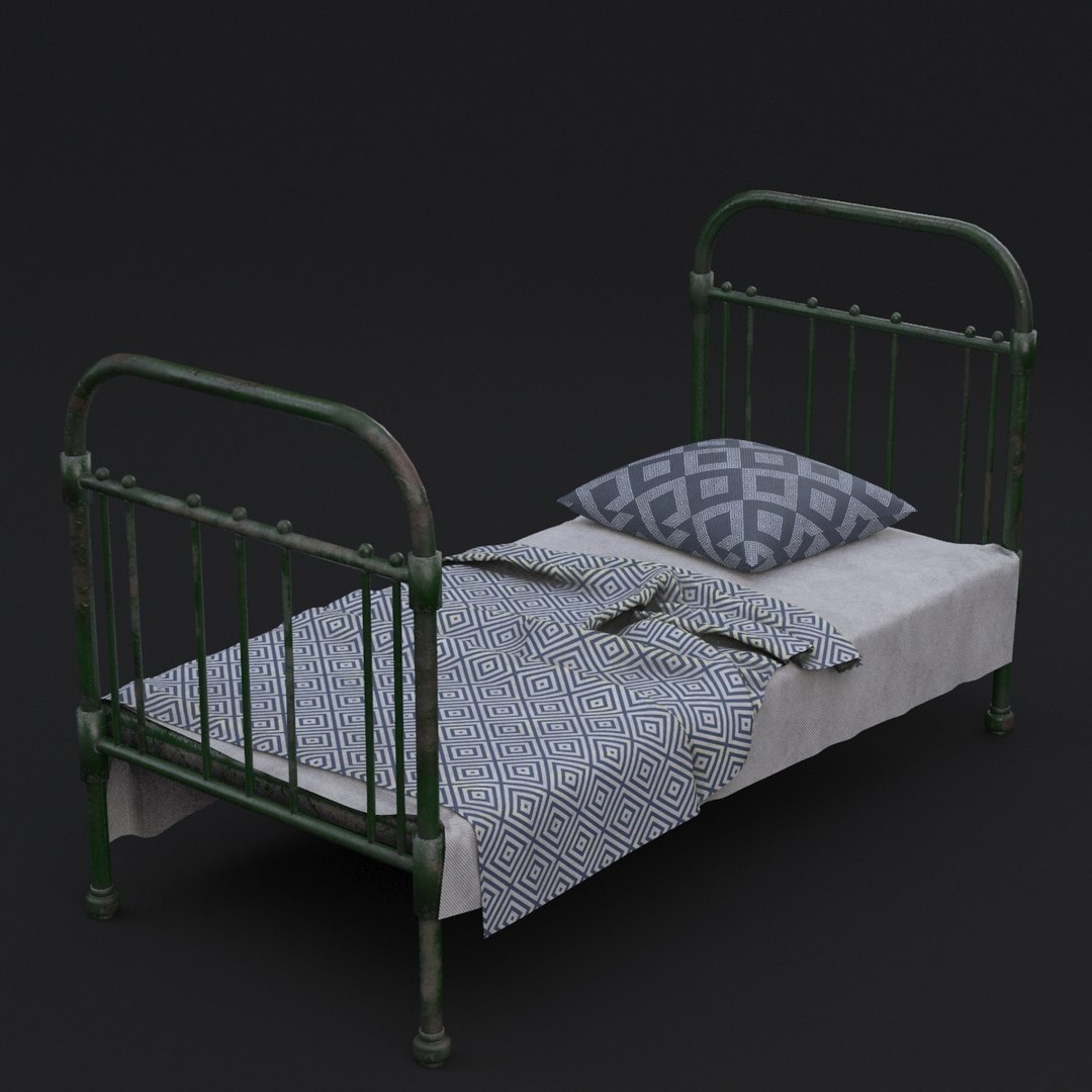 Old Bed Model - TurboSquid 1405157