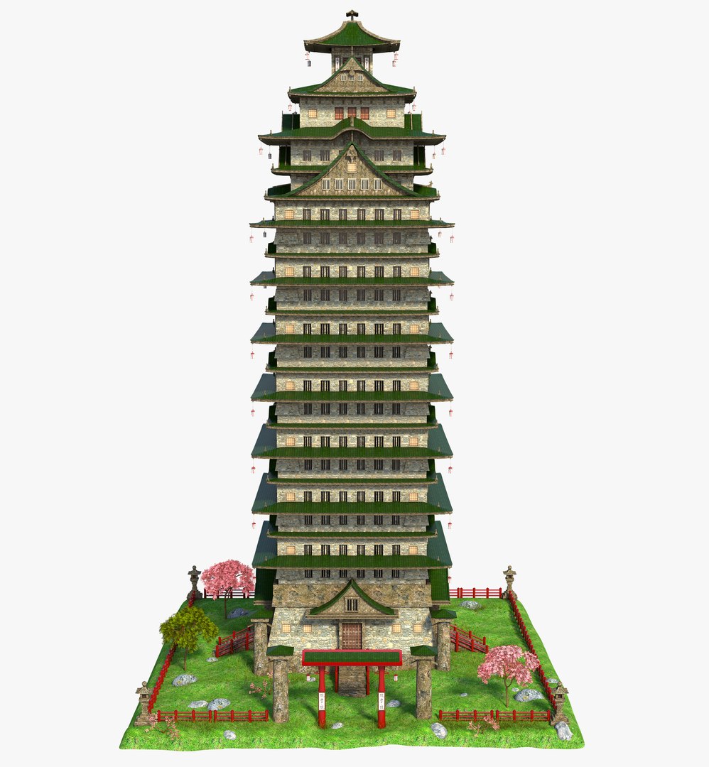 3D Model Tower Fantasy Asia - TurboSquid 1356224