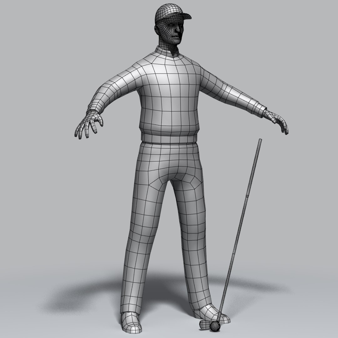 Realistic Golfer Golf Club Max