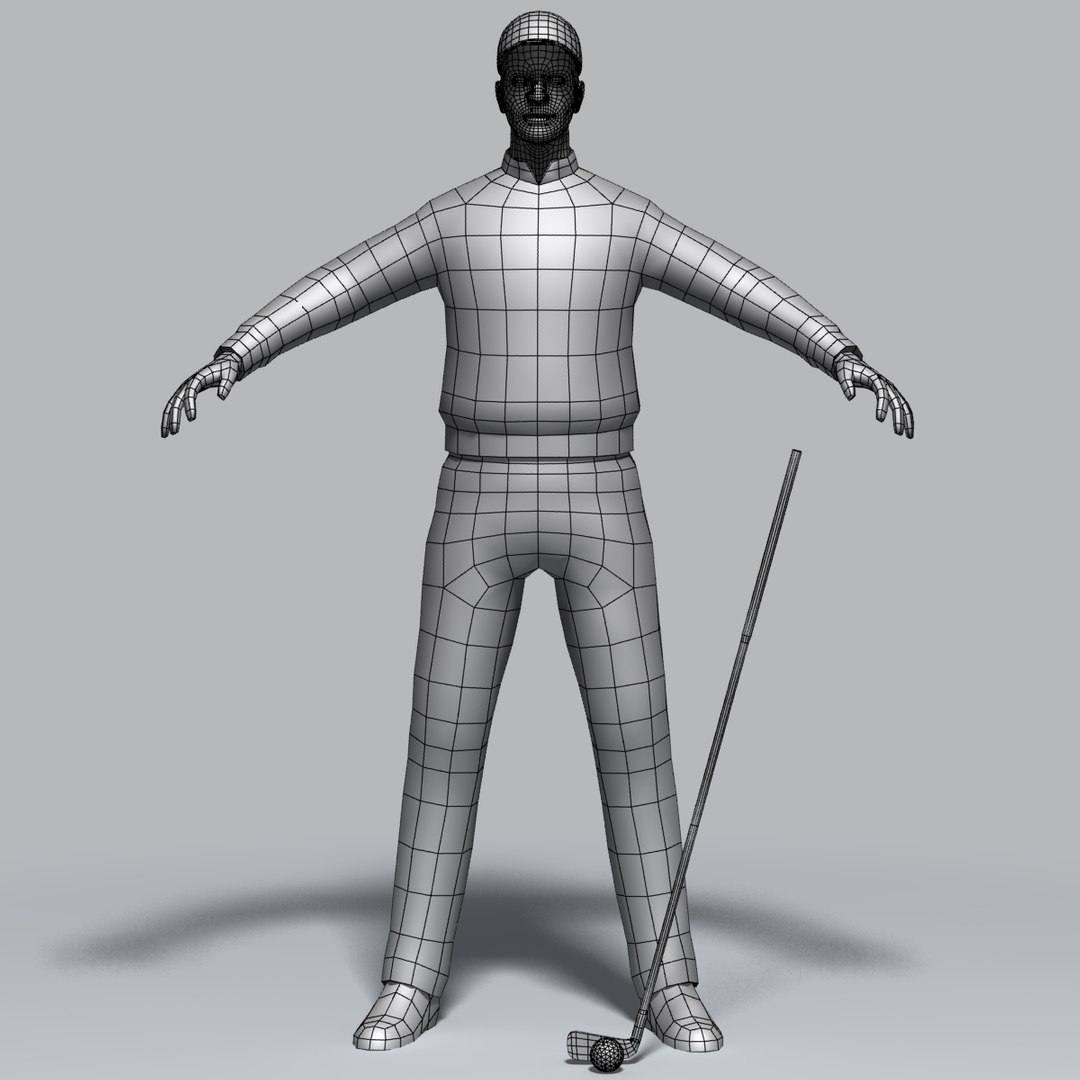 Realistic Golfer Golf Club Max