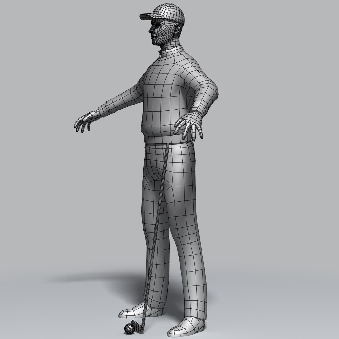Realistic Golfer Golf Club Max