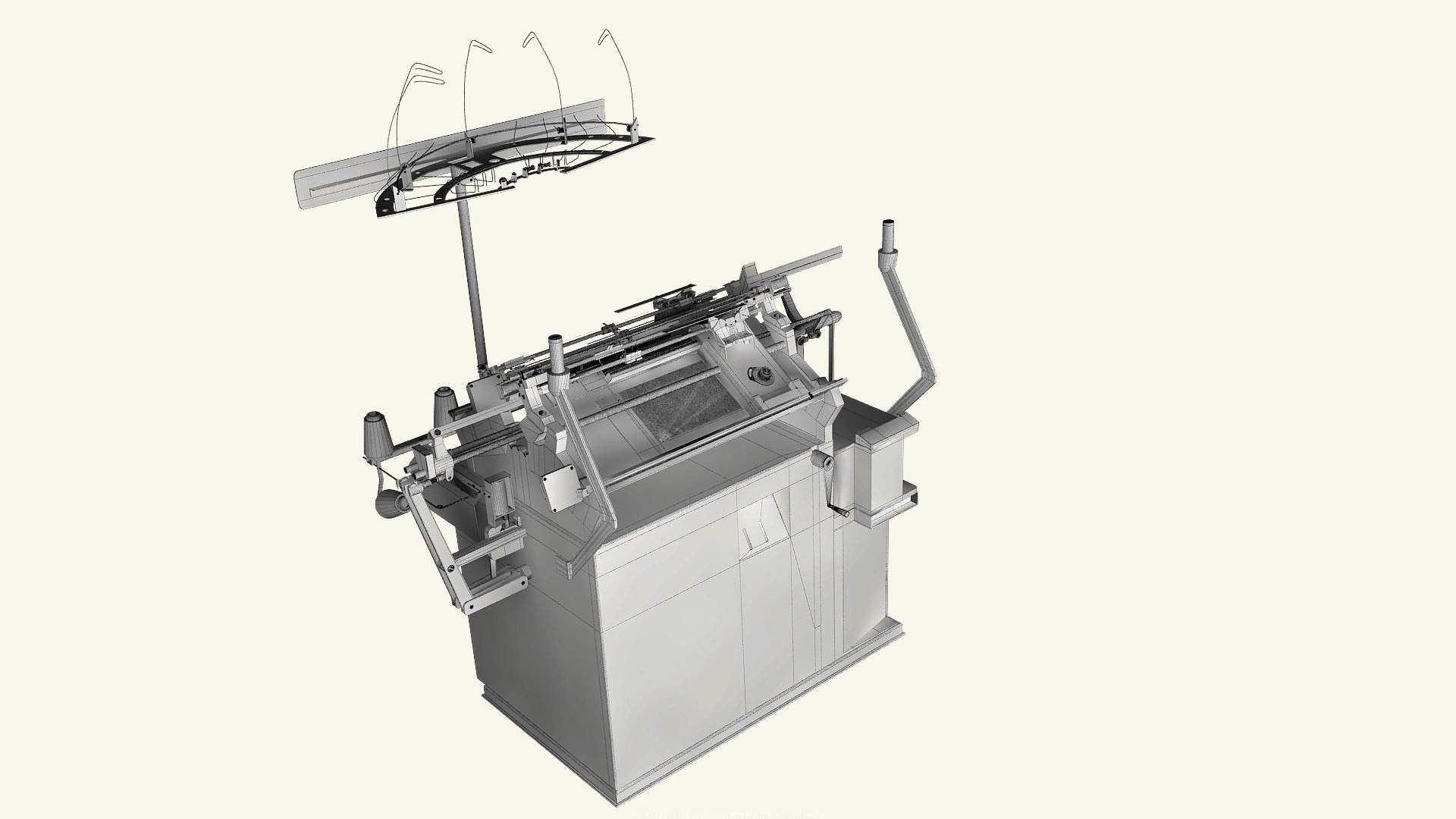 3D Model Knitting Machine - TurboSquid 1432038