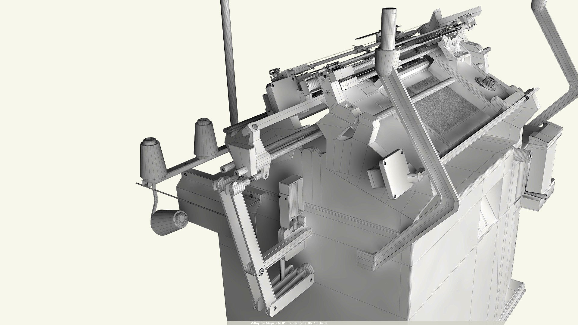 3D Model Knitting Machine - TurboSquid 1432038