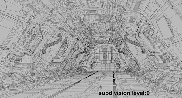 Dirty corridor sci fi model - TurboSquid 1200641