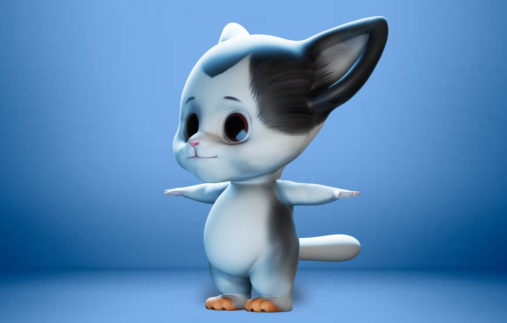 3D Cat Cartoon Character Rigged Model - TurboSquid 2232924