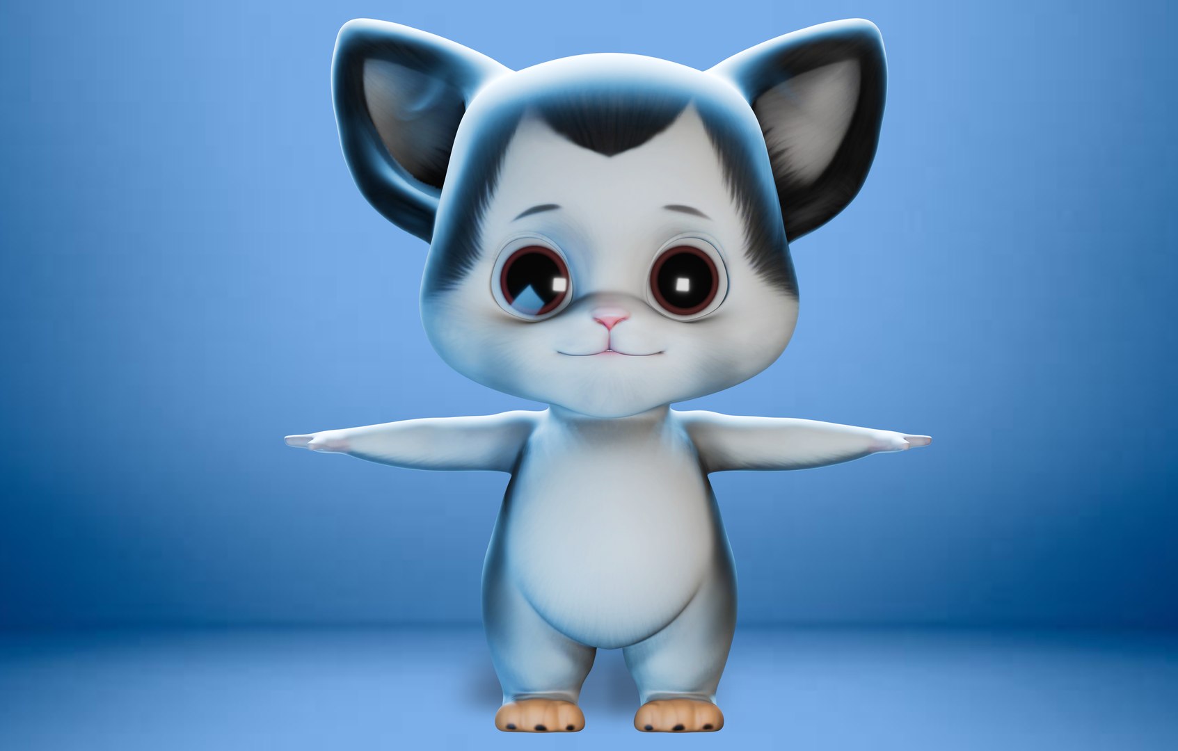 3D Cat Cartoon Character Rigged Model - TurboSquid 2232924