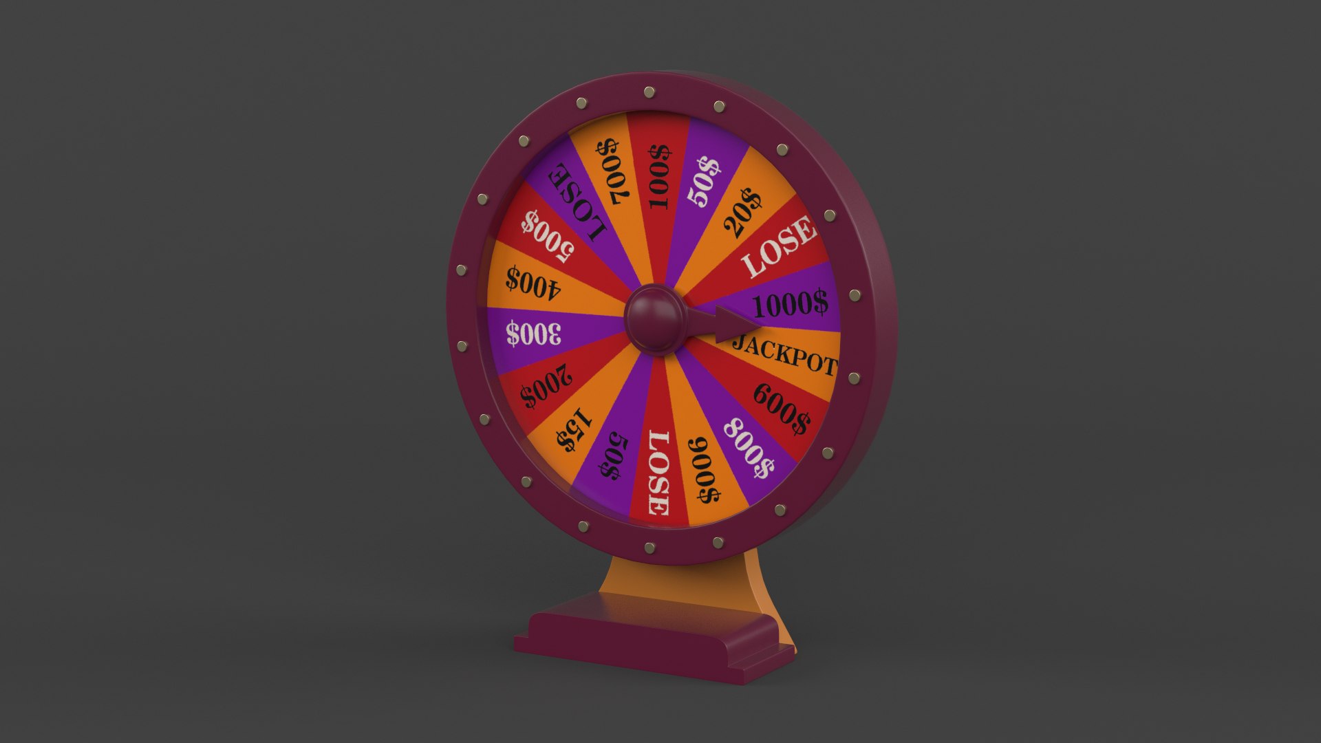 3D Wheel Of Fortune - TurboSquid 2256458
