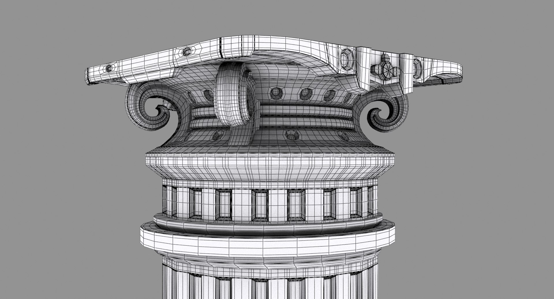Greek Column Pottery 3d Model