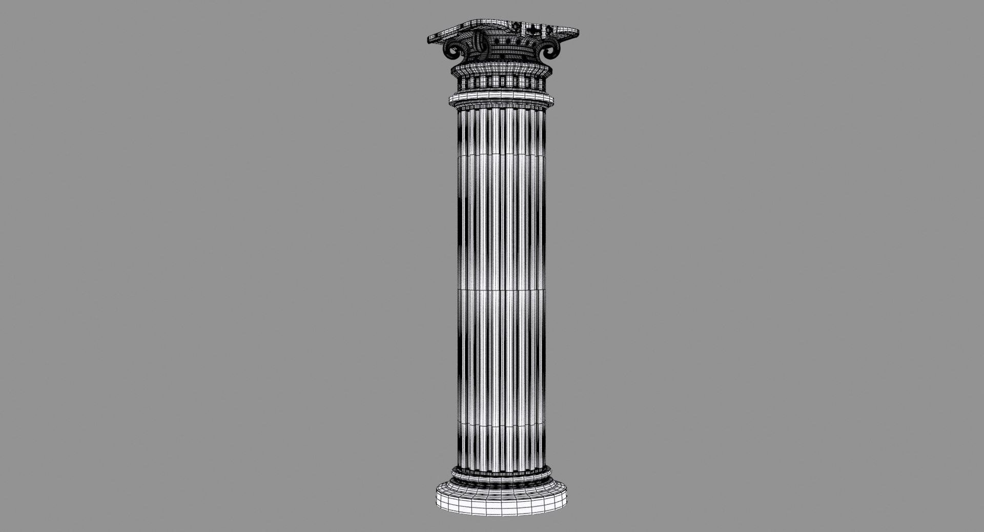 Greek Column Pottery 3d Model