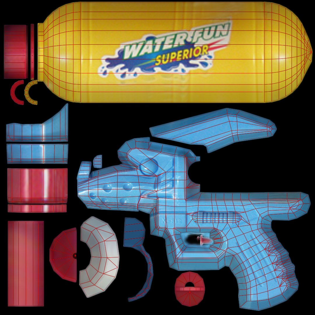 3d Water Gun Model