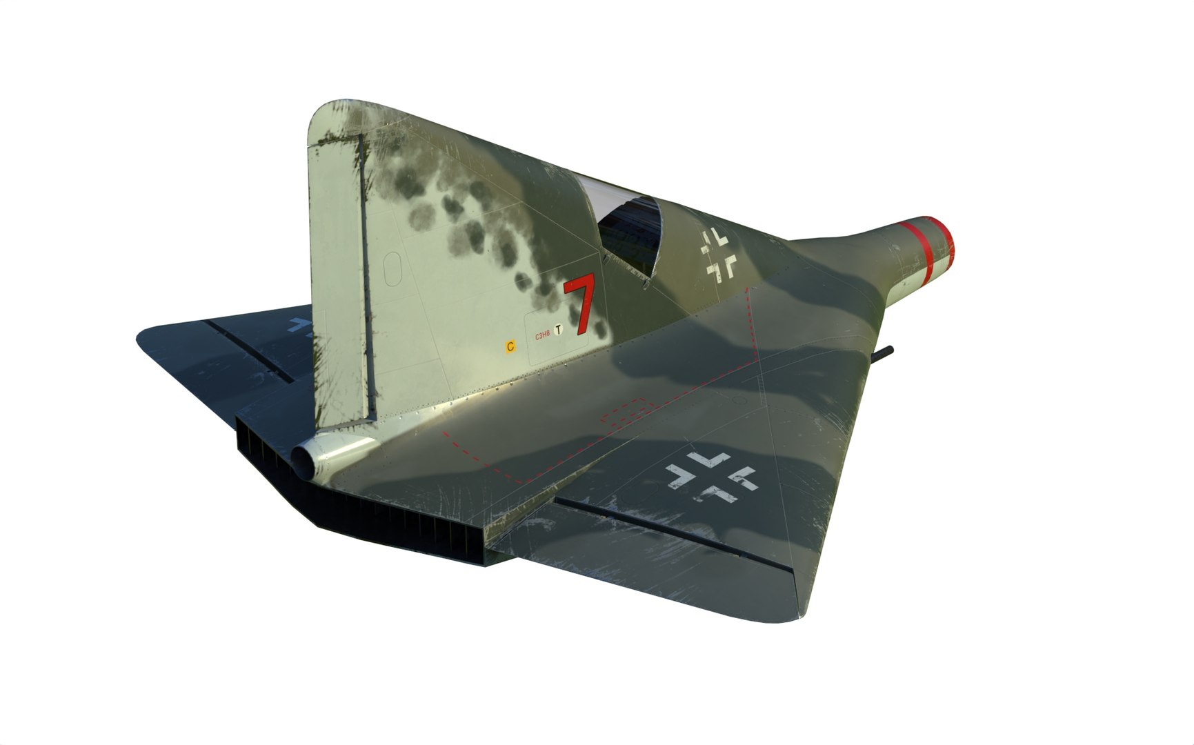 3D Lippisch P 13 Nazi Coal Plane - TurboSquid 2426943