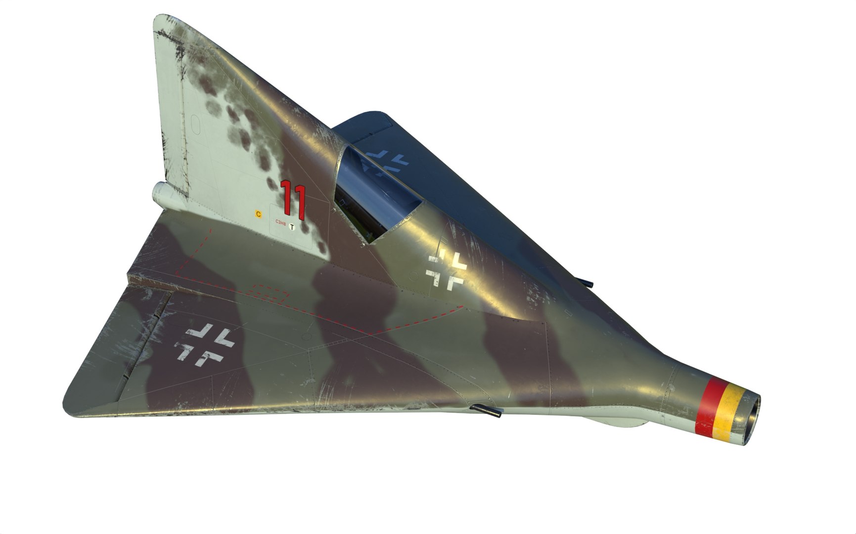 3D Lippisch P 13 Nazi Coal Plane - TurboSquid 2426943