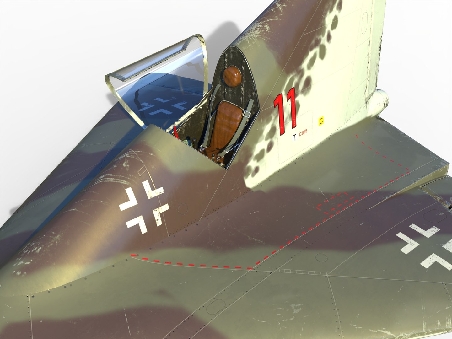 3D Lippisch P 13 Nazi Coal Plane - TurboSquid 2426943