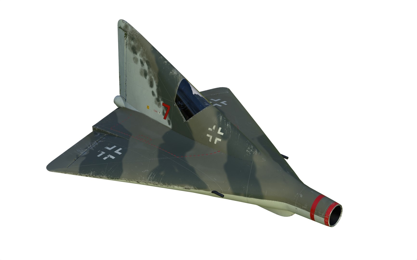 3D Lippisch P 13 Nazi Coal Plane - TurboSquid 2426943