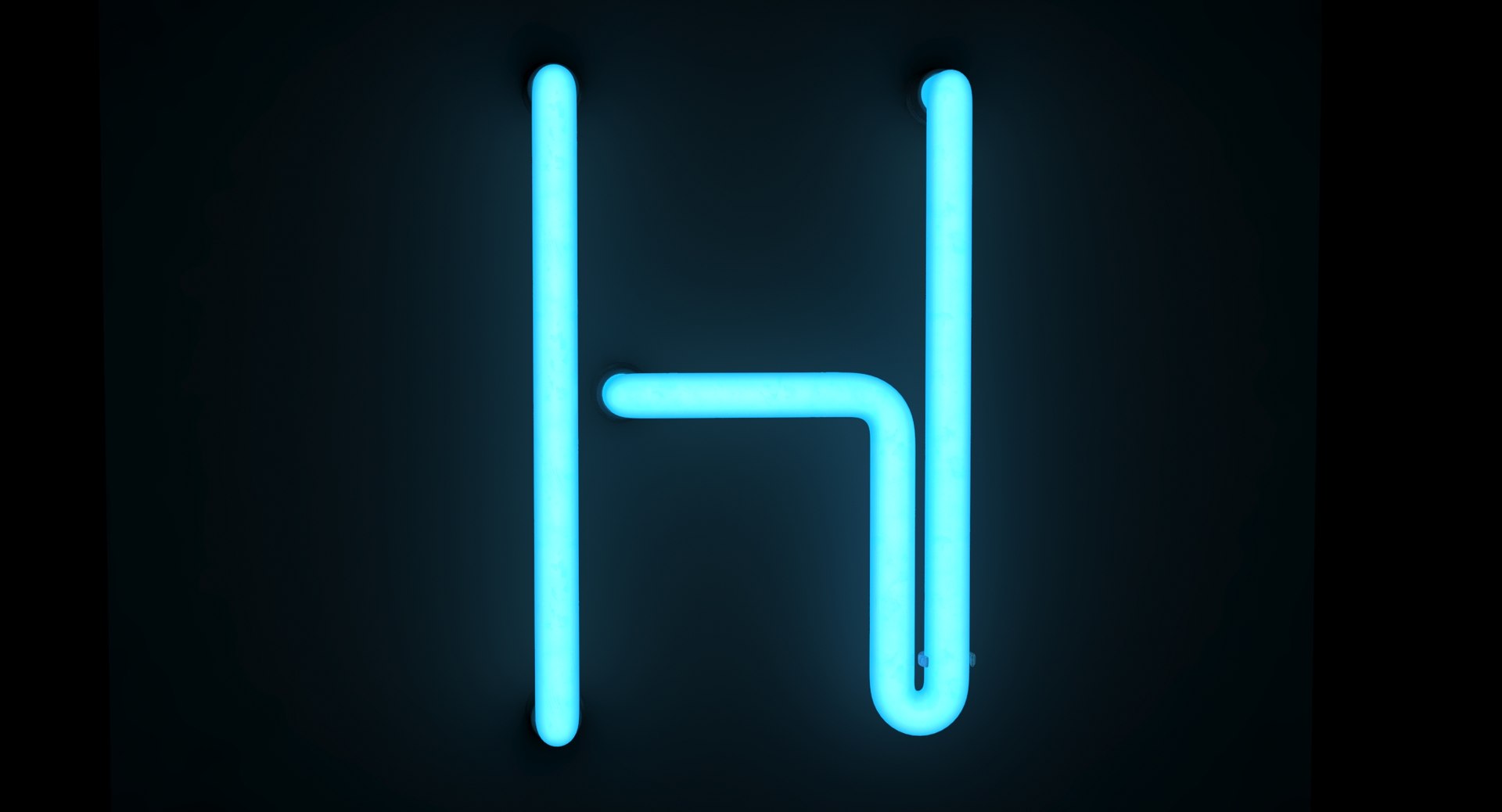 3D neon letter h alphabet - TurboSquid 1628021
