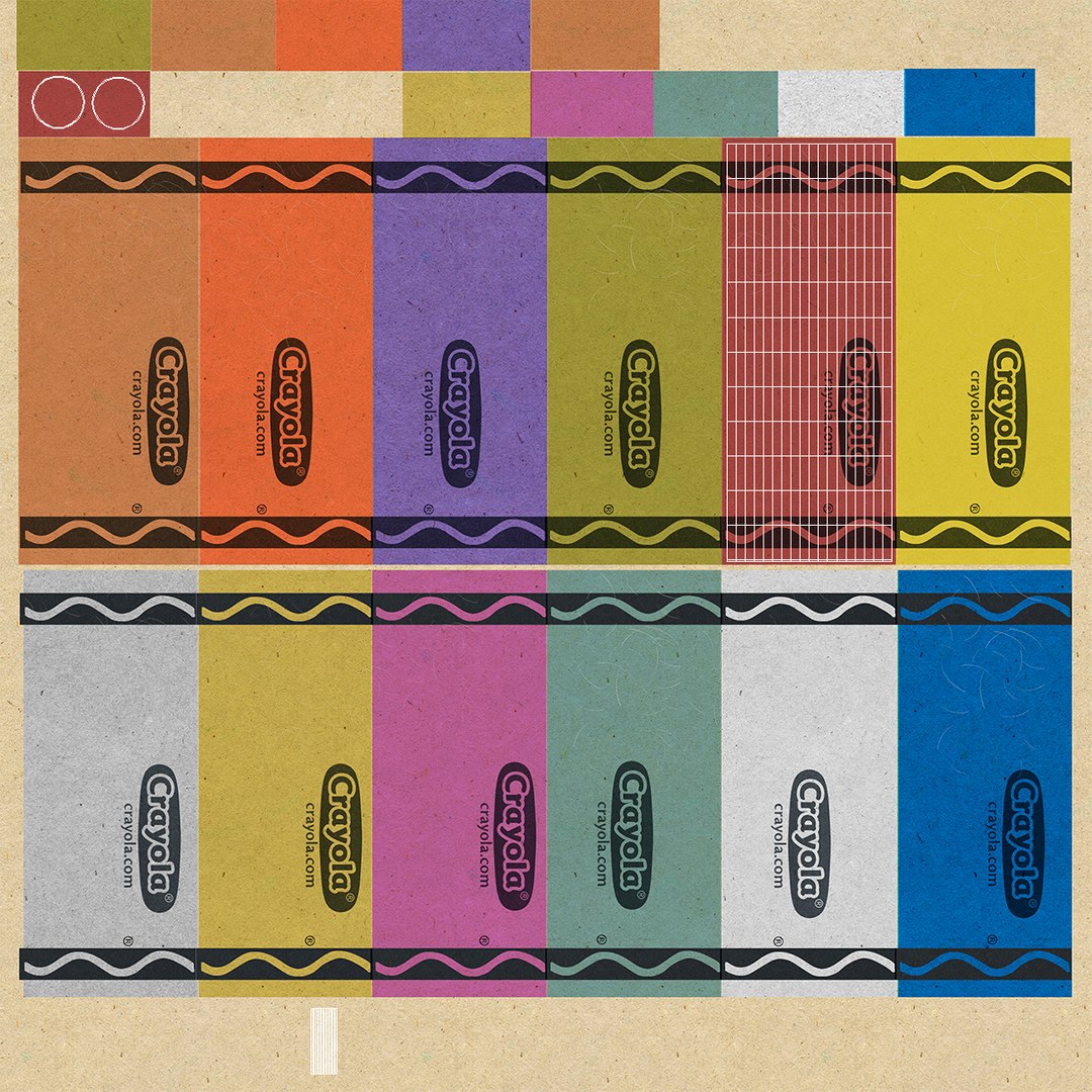 3D Model Crayons Set 12 Count - TurboSquid 1288579