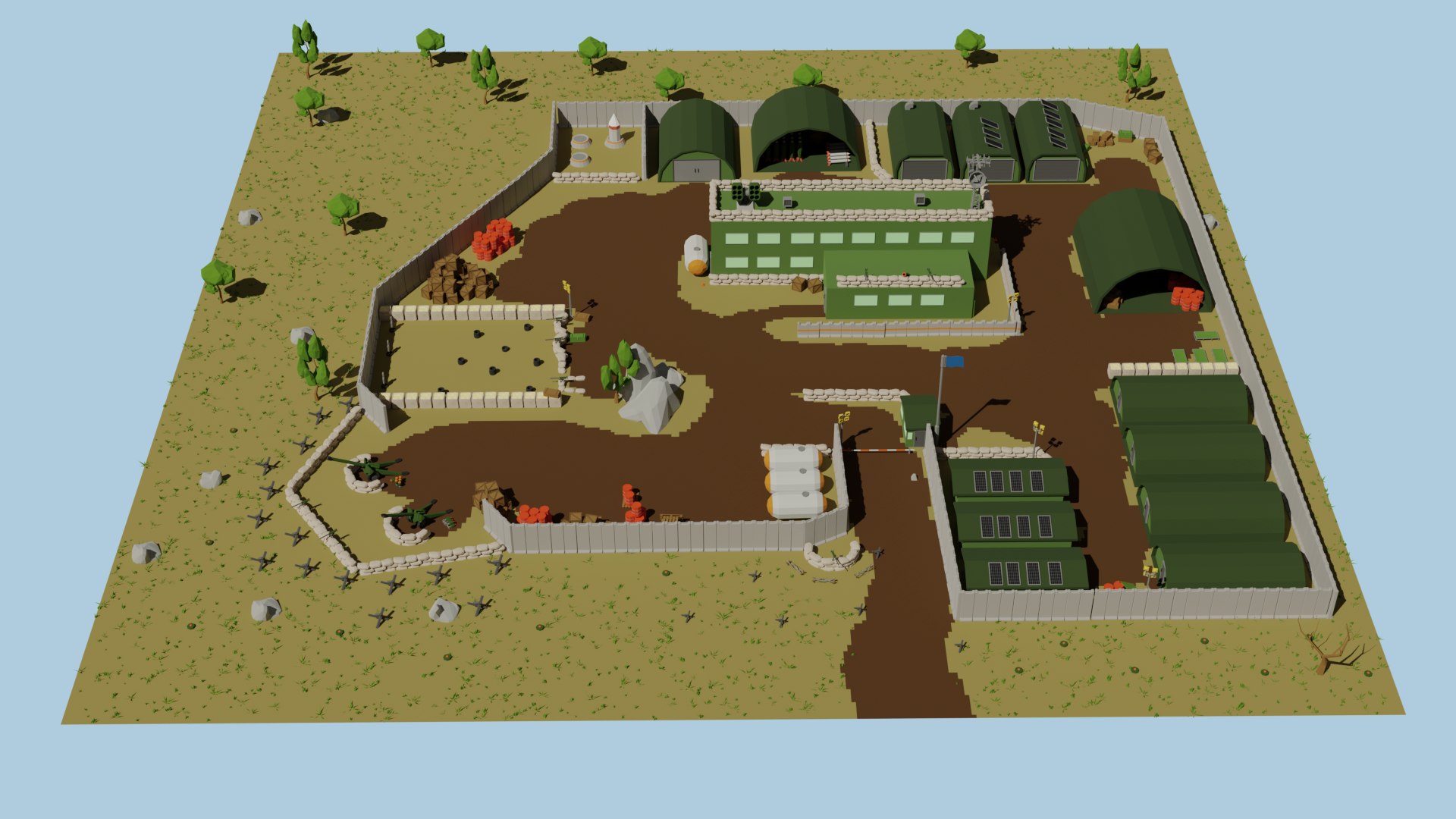 3D military base buildings - TurboSquid 1462072