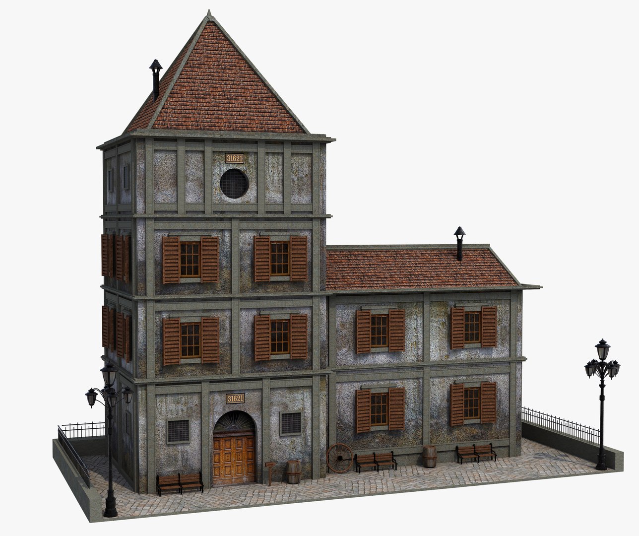 Old Building 3D - TurboSquid 1669088