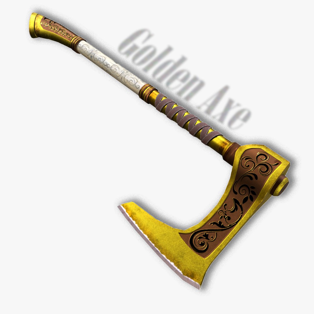 3D Battle Axe Gold Model - TurboSquid 1896811