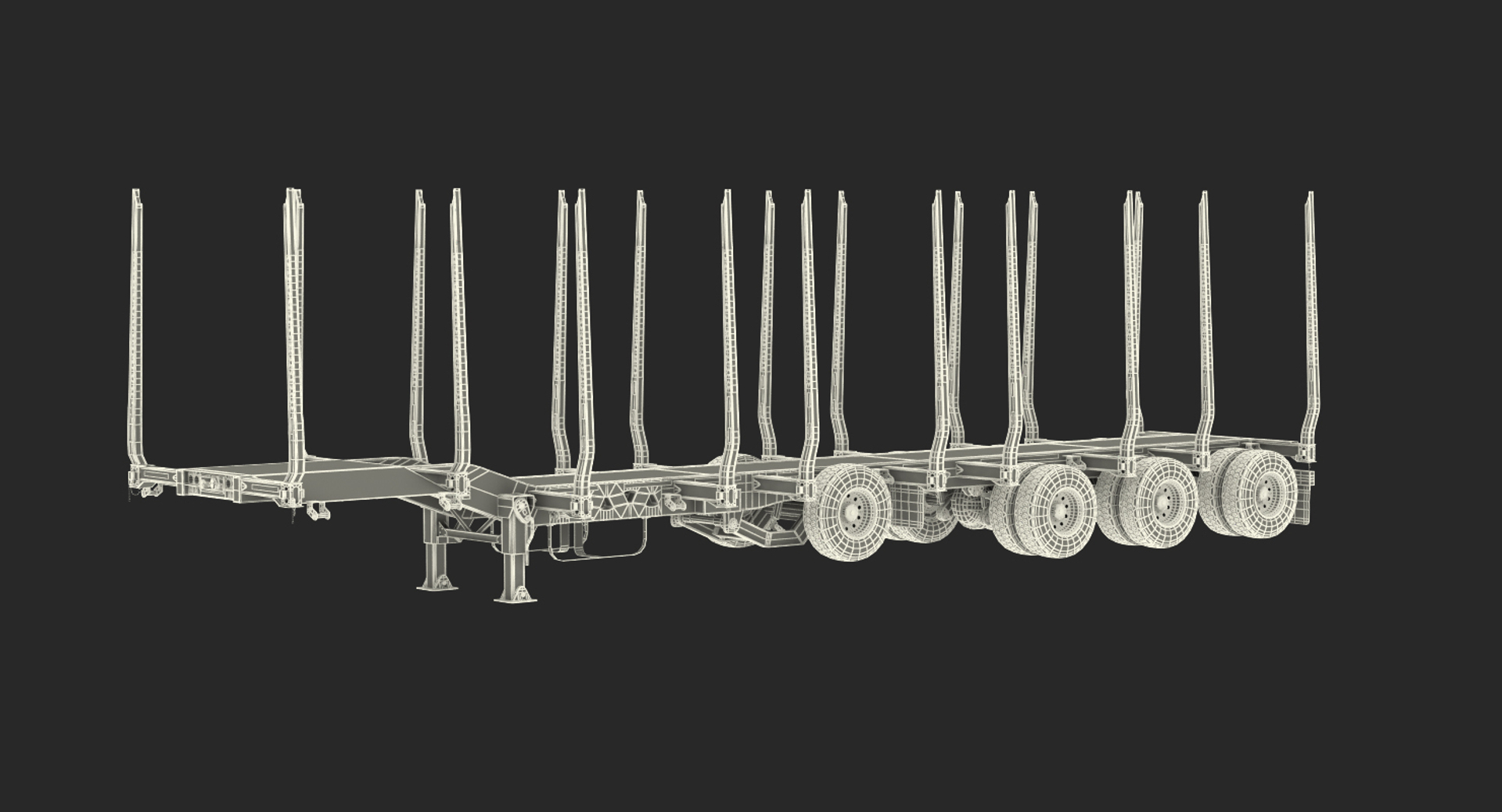 3D Logging Trailer - TurboSquid 1418822