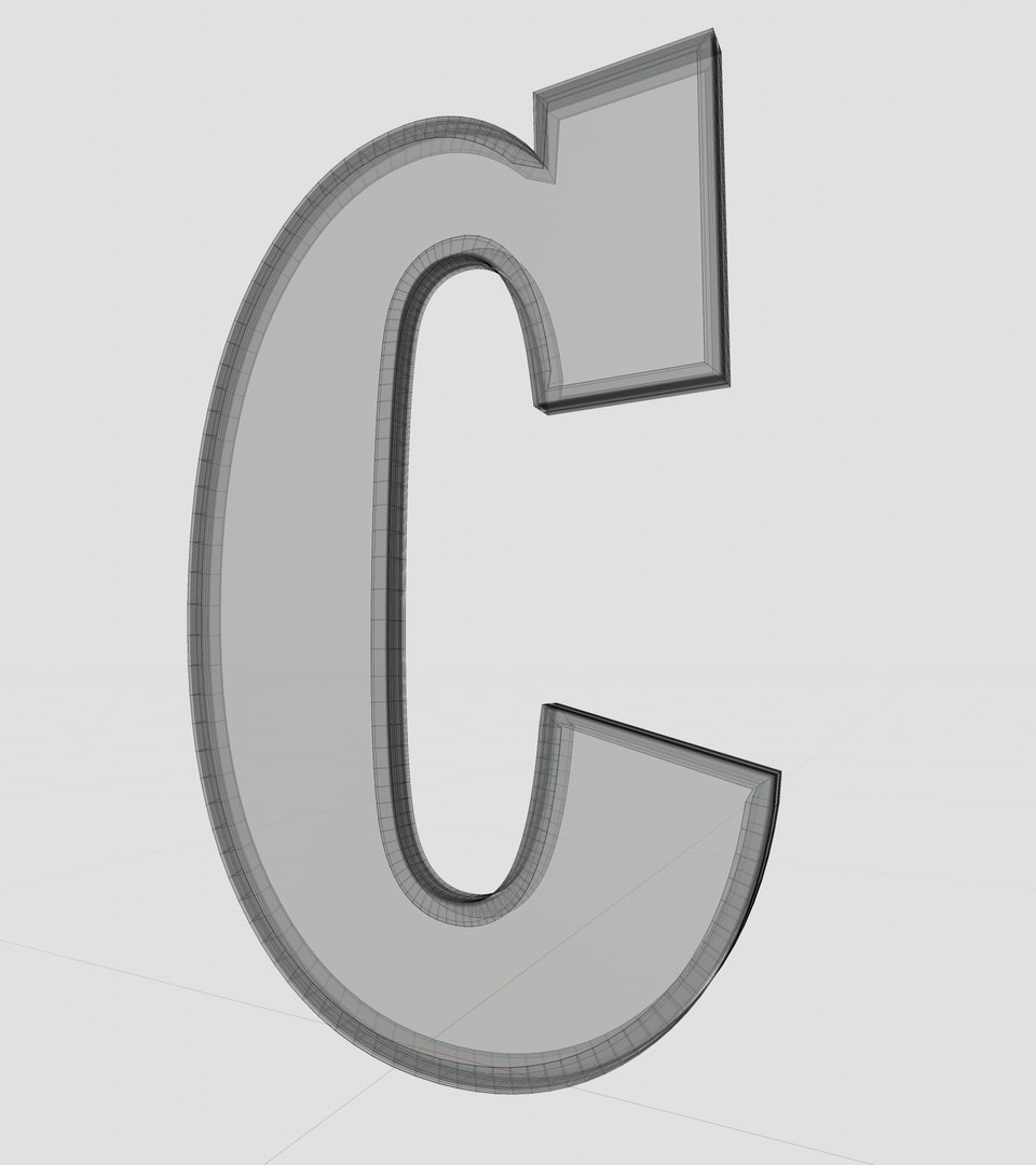 3D Solar Panel Letter - C Model - TurboSquid 2242045
