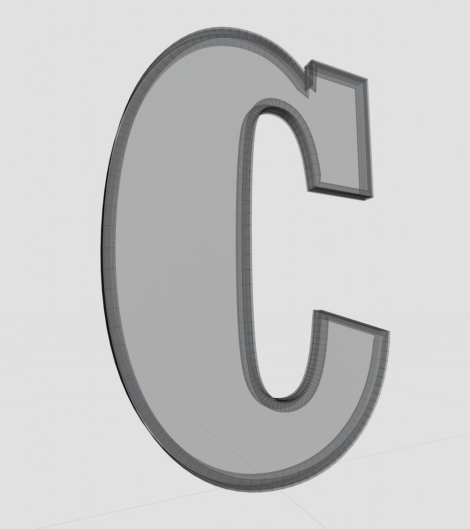 3D Solar Panel Letter - C Model - TurboSquid 2242045