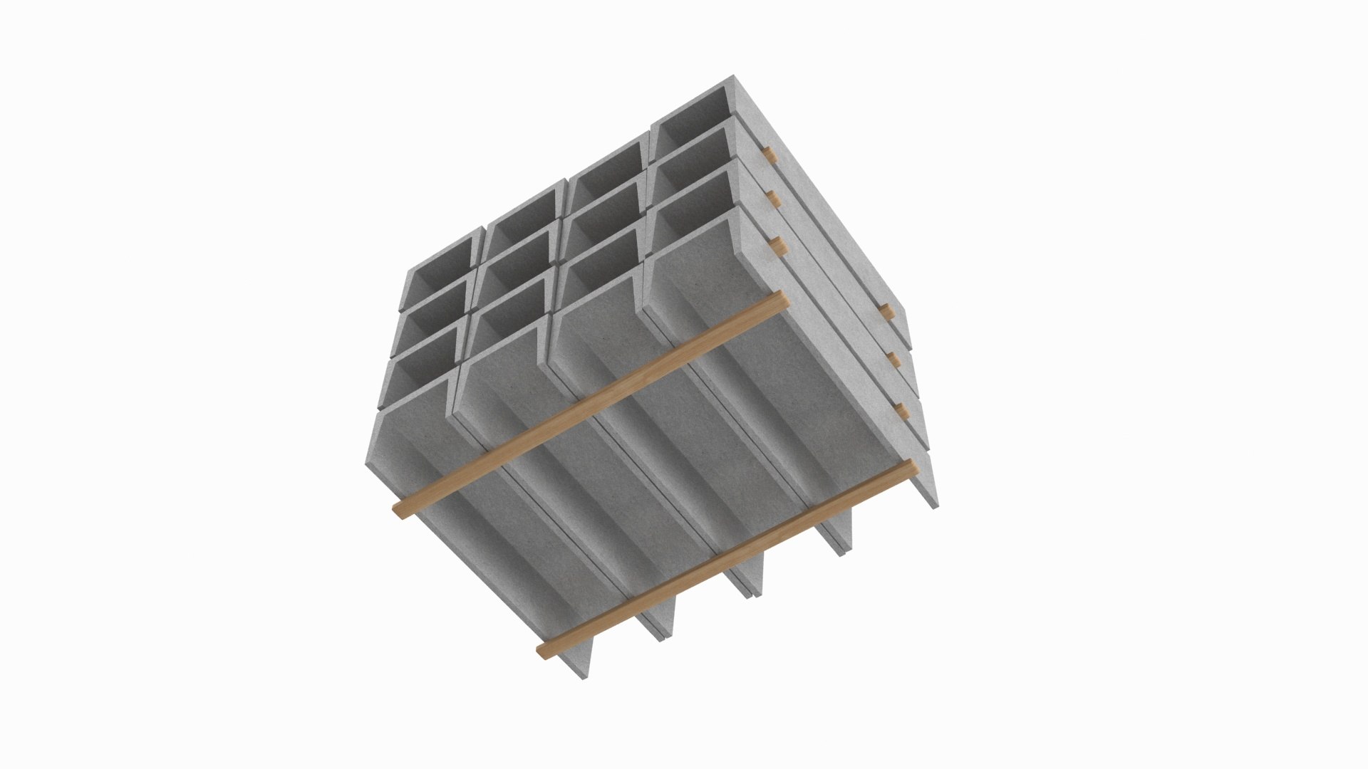Concrete Trench On Wood Planks 3D - TurboSquid 2312012