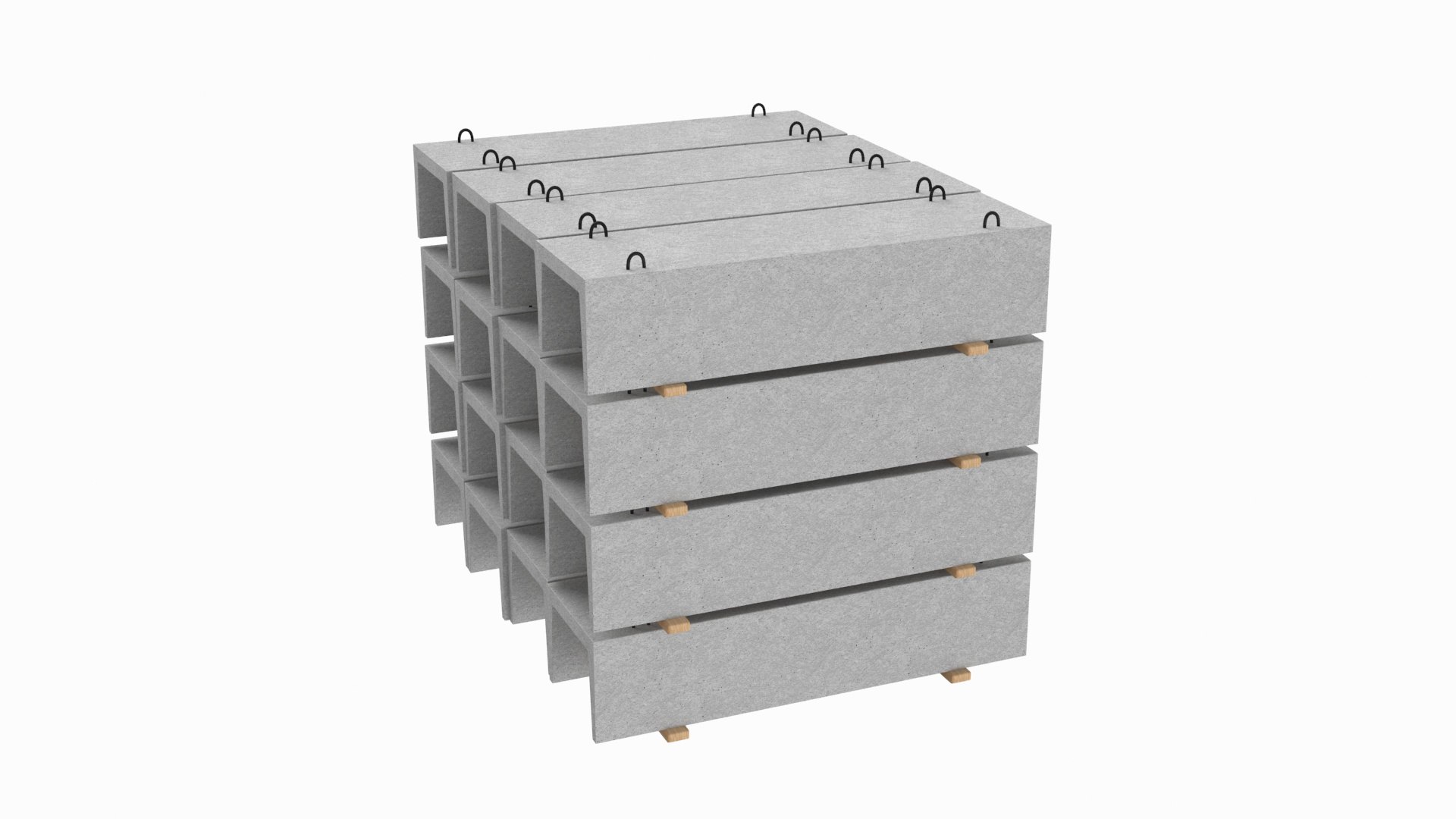 Concrete Trench On Wood Planks 3D - TurboSquid 2312012
