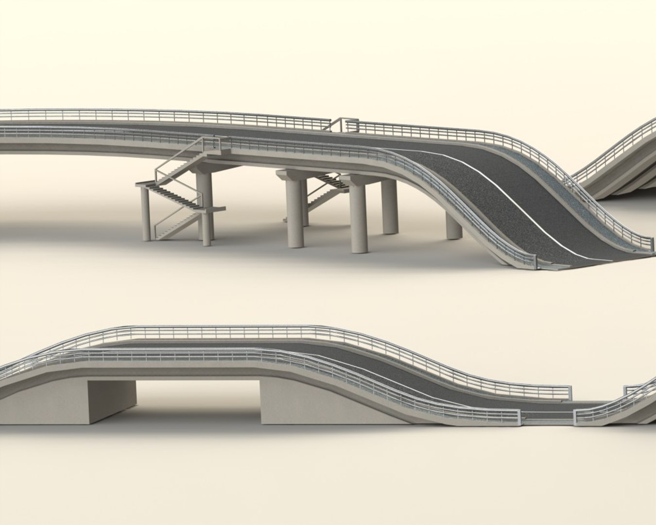 Road Bridge 3d Model