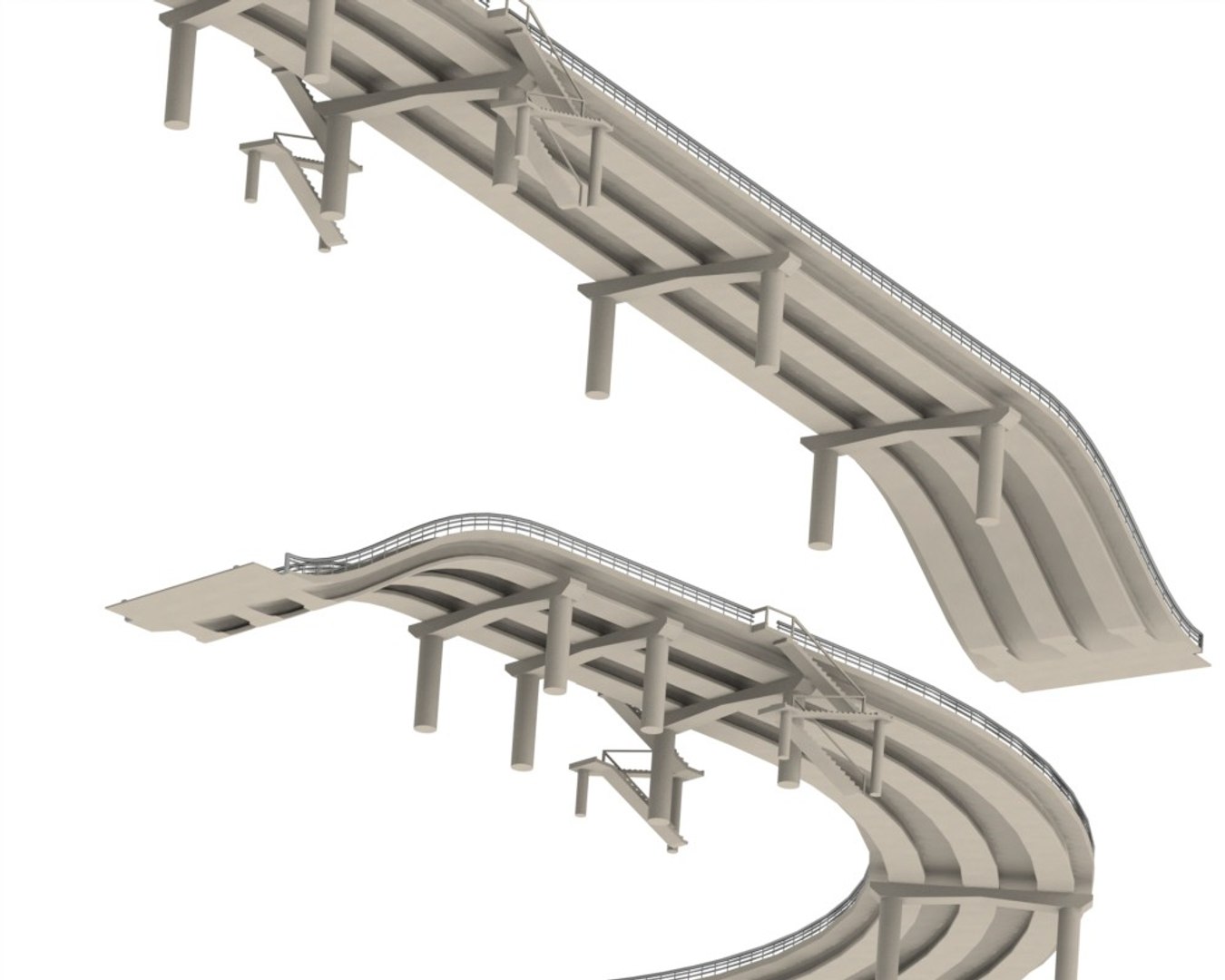 Road Bridge 3d Model