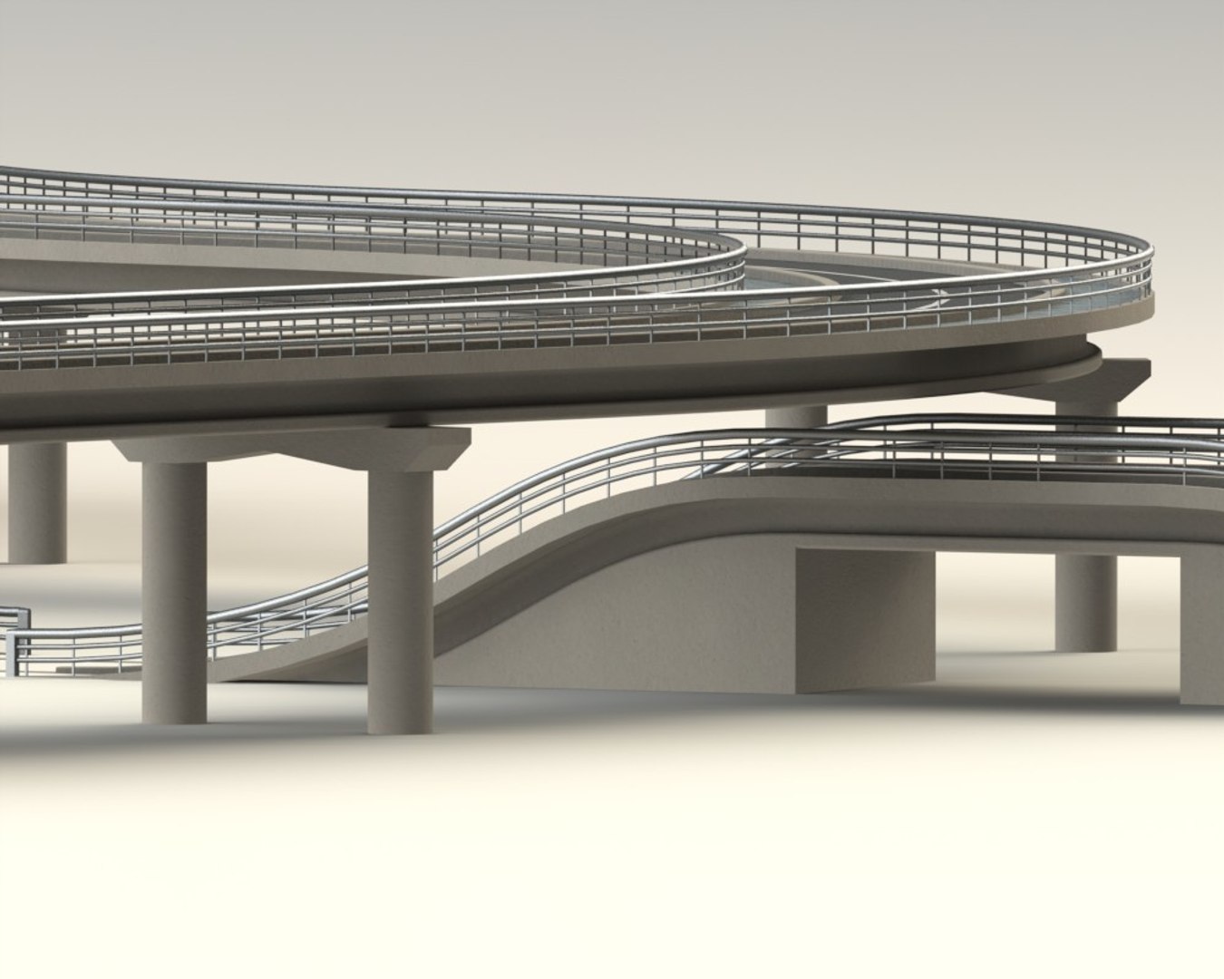 Road Bridge 3d Model