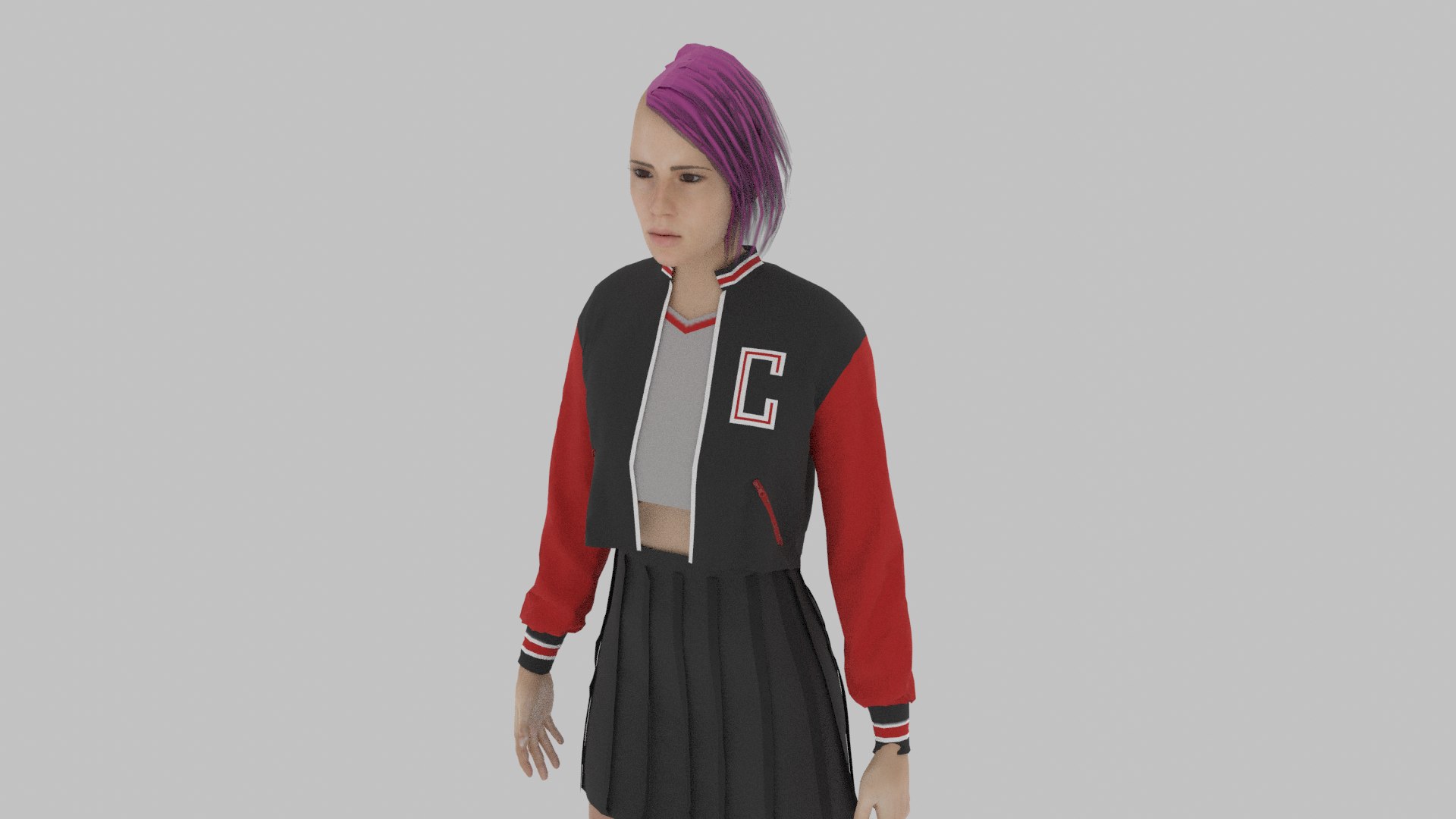Varsity Woman 3D Model - TurboSquid 2011667