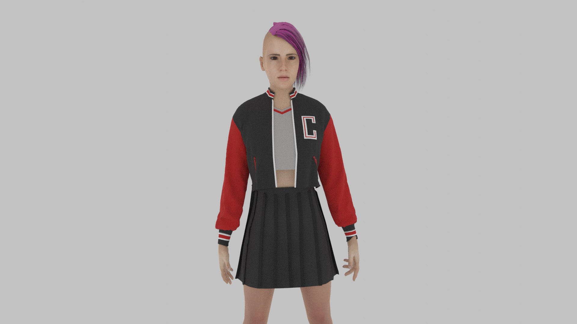 Varsity Woman 3D Model - TurboSquid 2011667