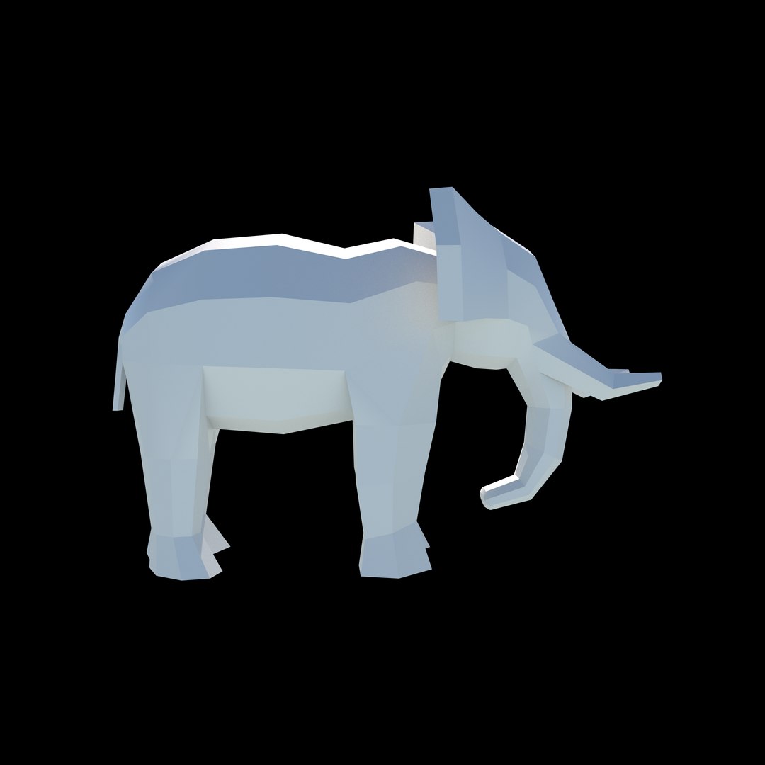 3D Elephant Low-poly 3D Model Model - TurboSquid 2337869