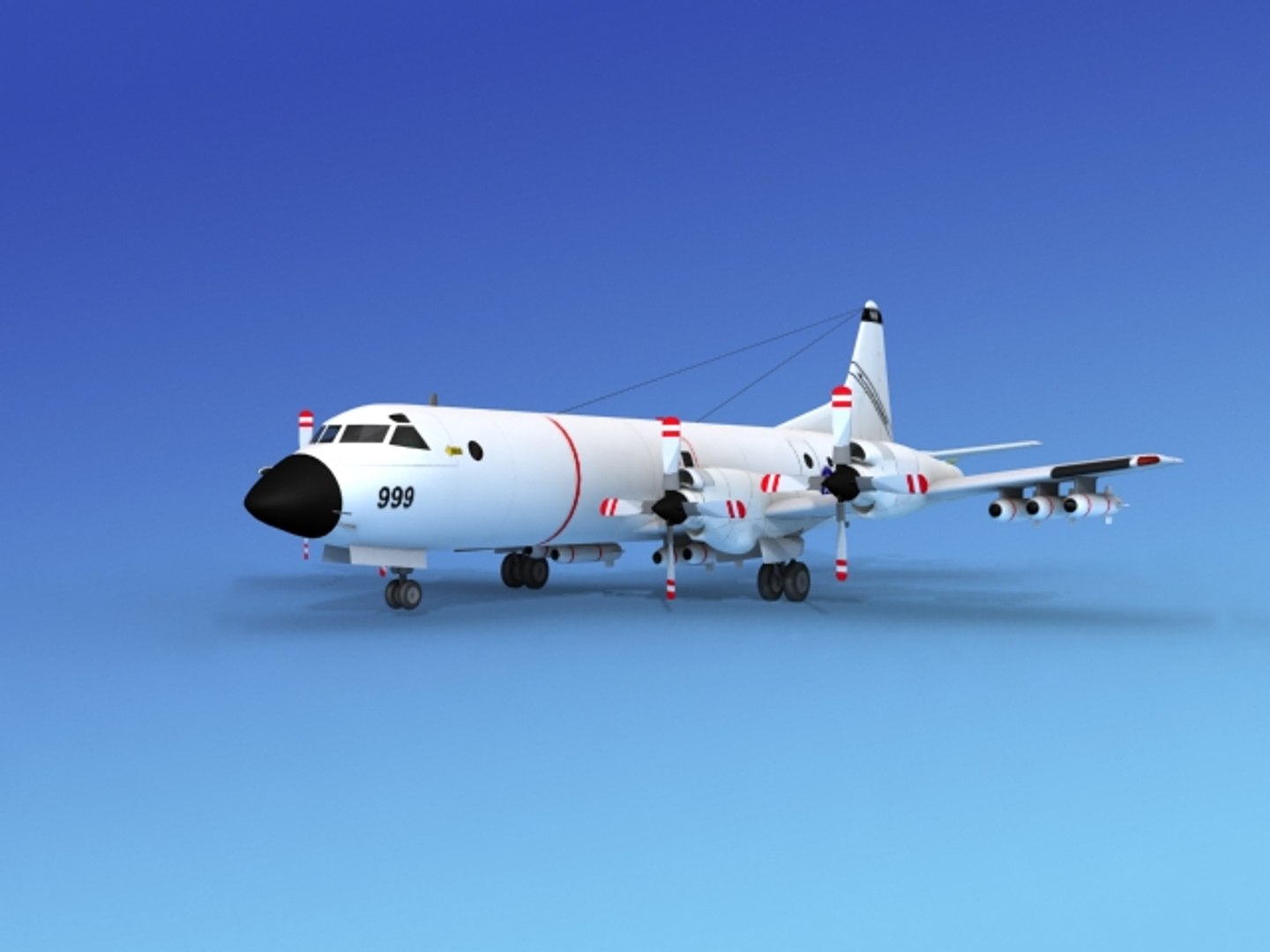 3d orion lockheed p-3 navy model
