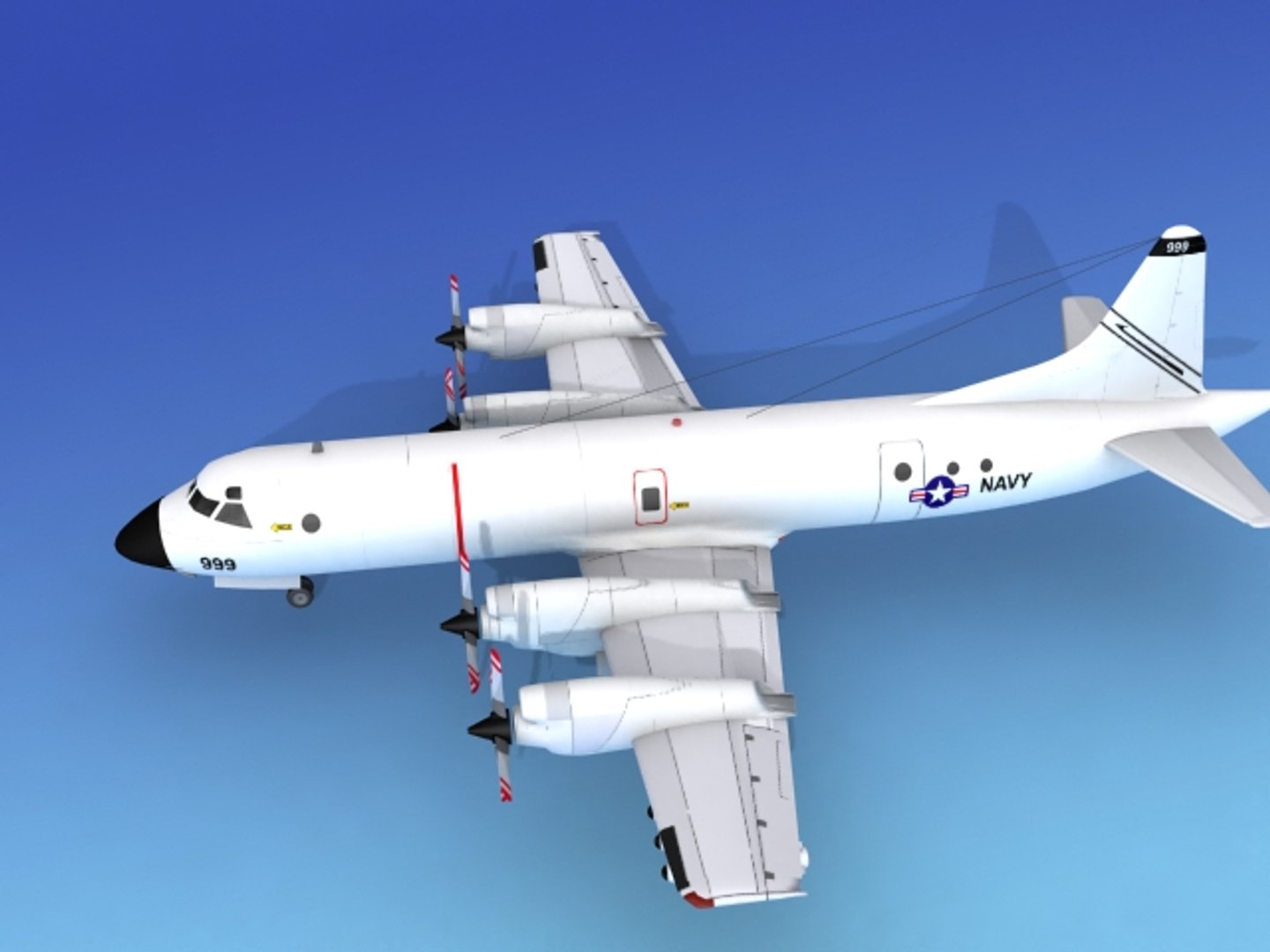 3d orion lockheed p-3 navy model