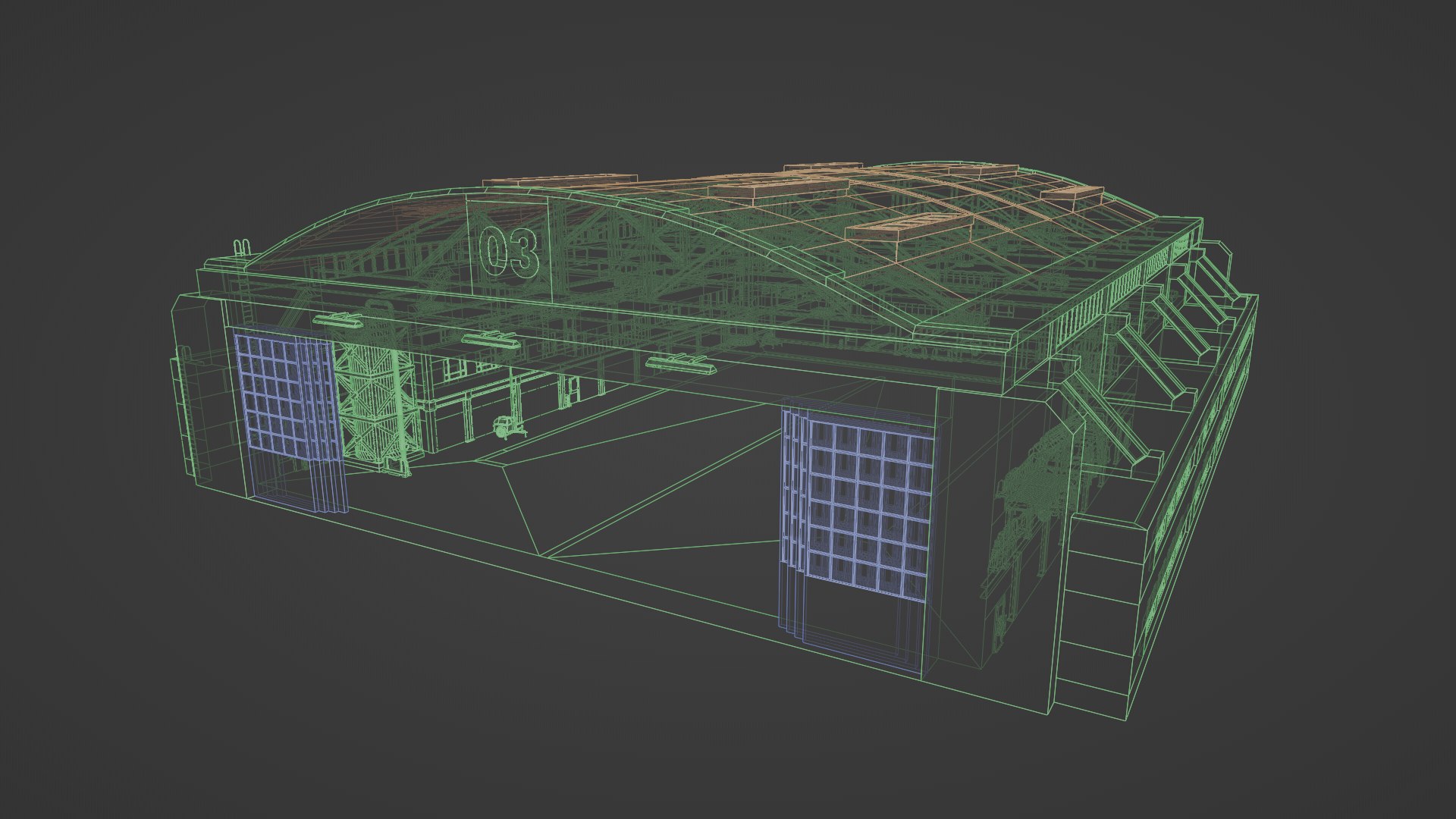 Hangar 3D Model - TurboSquid 1944443