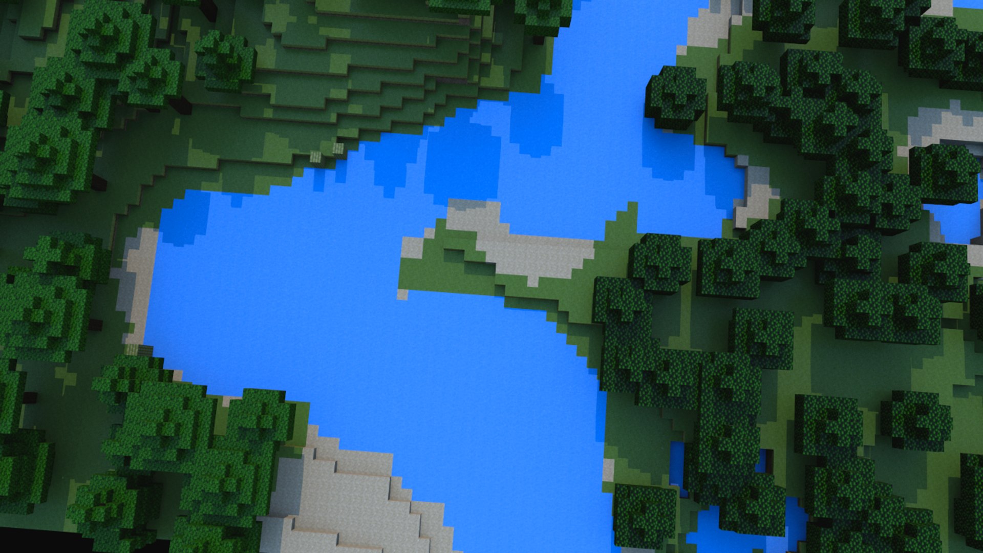 3d Model Minecraft World: Forest World