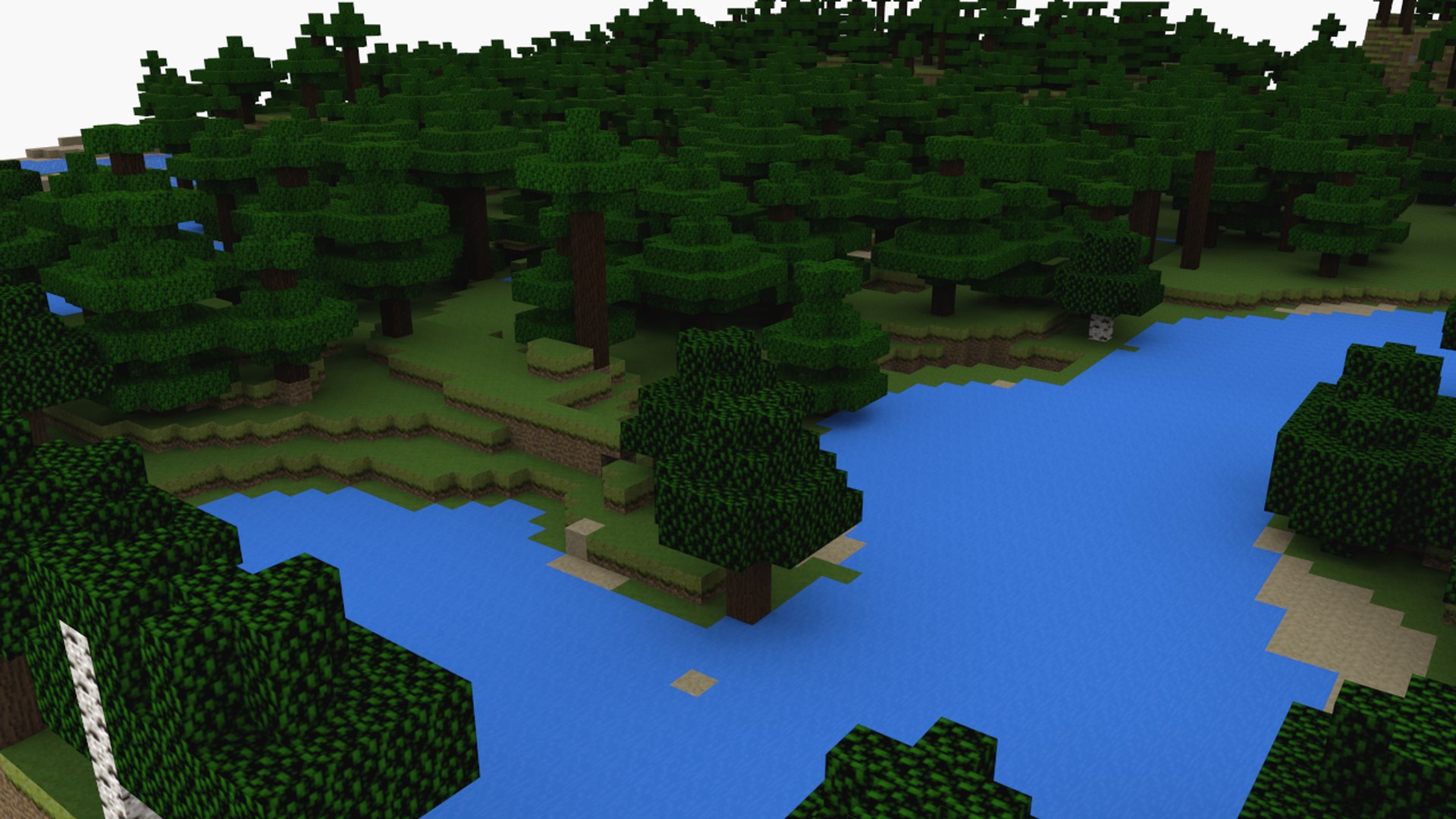3d Model Minecraft World: Forest World