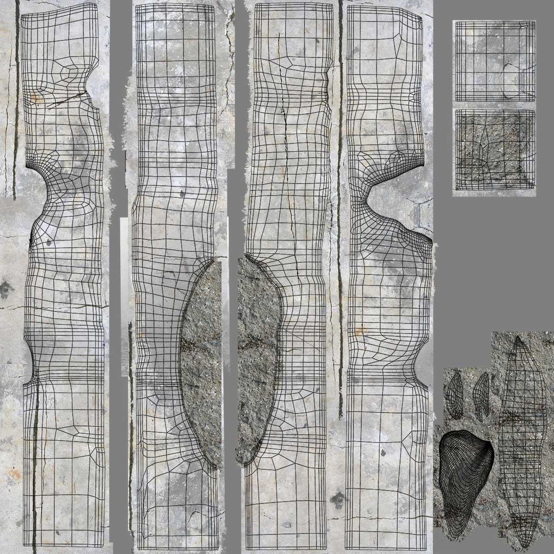 3D Pillar Column Rubble Model - TurboSquid 1674766