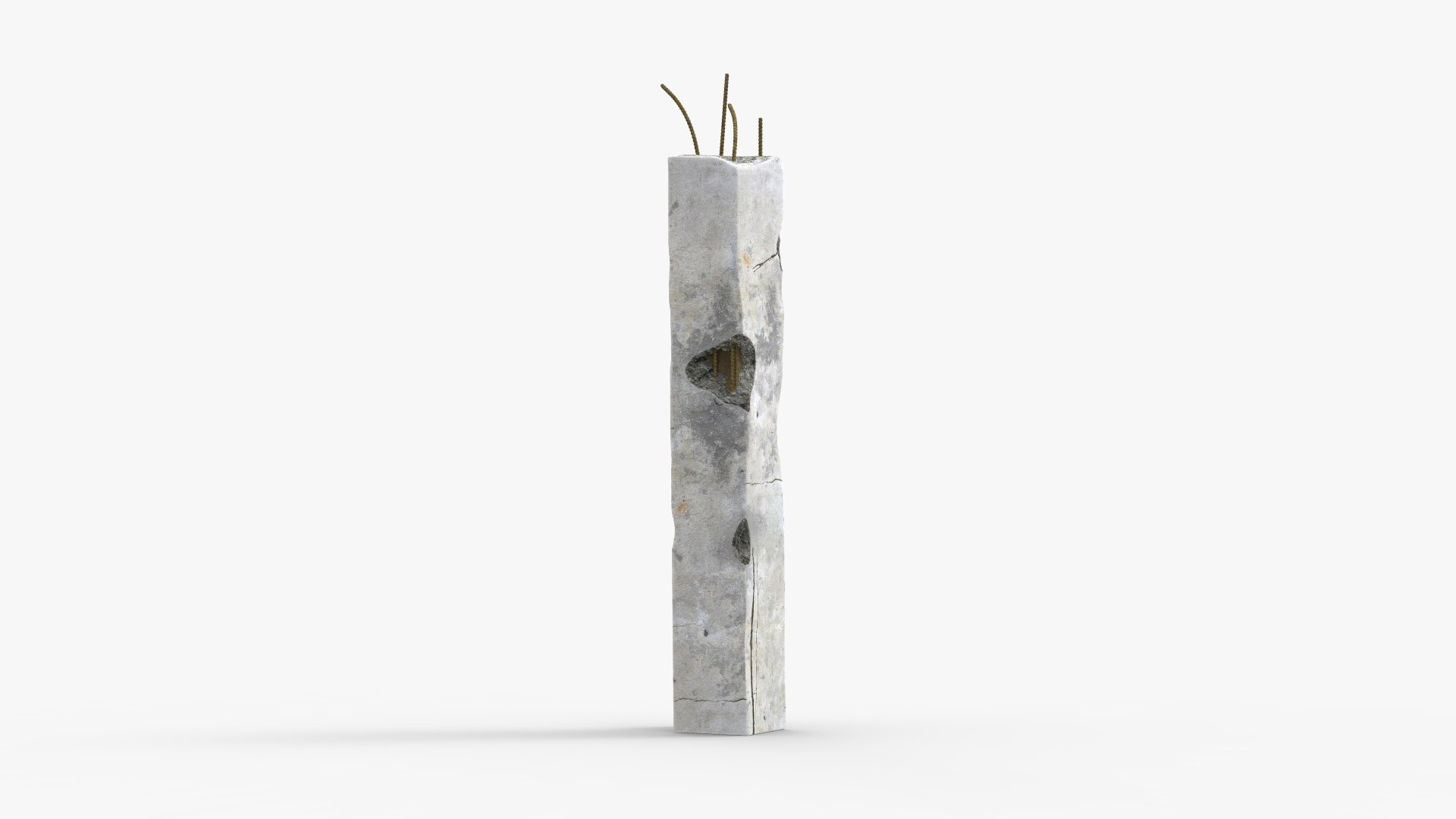 3D Pillar Column Rubble Model - TurboSquid 1674766