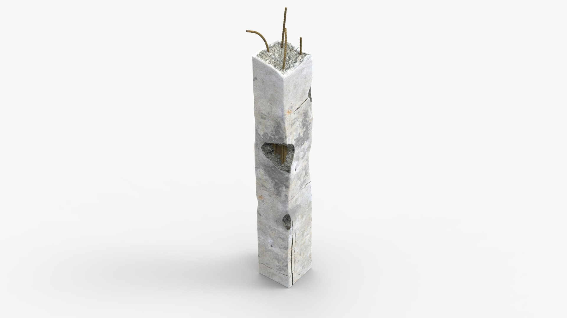 3D Pillar Column Rubble Model - TurboSquid 1674766