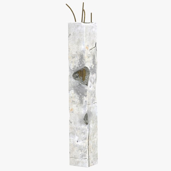 3D pillar column rubble model - TurboSquid 1674766