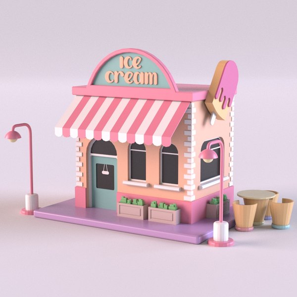 Ice cream shop 01 3D model - TurboSquid 1662287