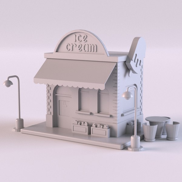 Ice cream shop 01 3D model - TurboSquid 1662287