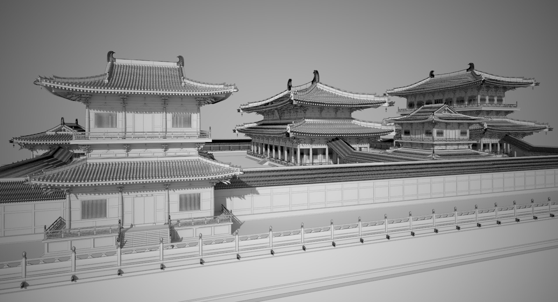 3d model of chinese palace