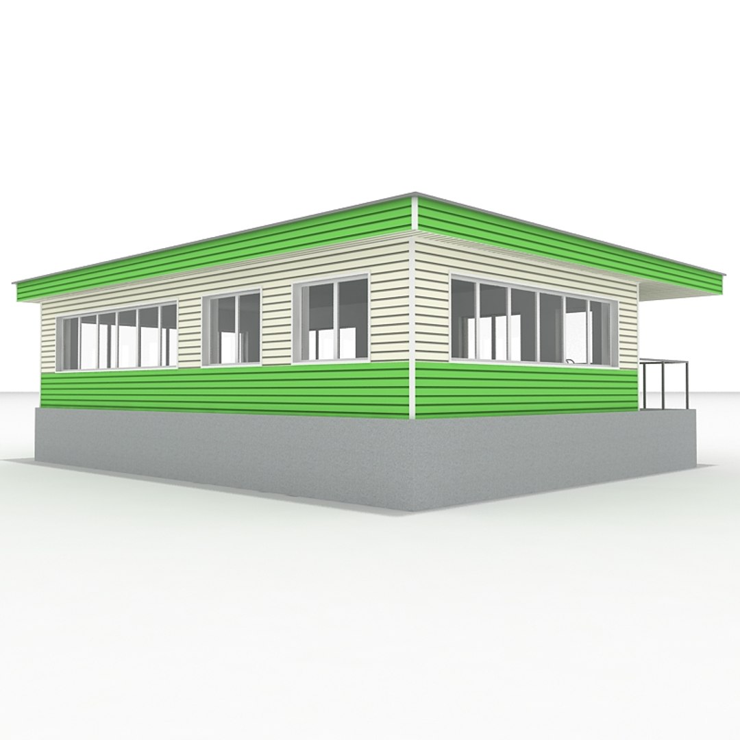 3d Guard Building 01 Model