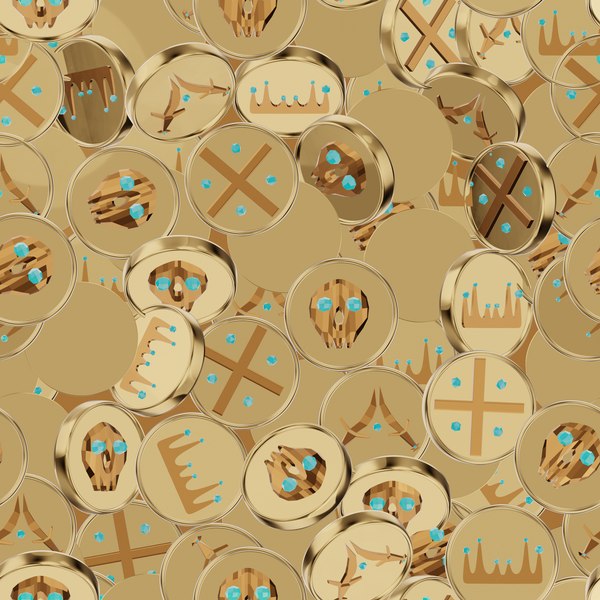 Handpaint gold coins seamless texture 3D model - TurboSquid 1939984